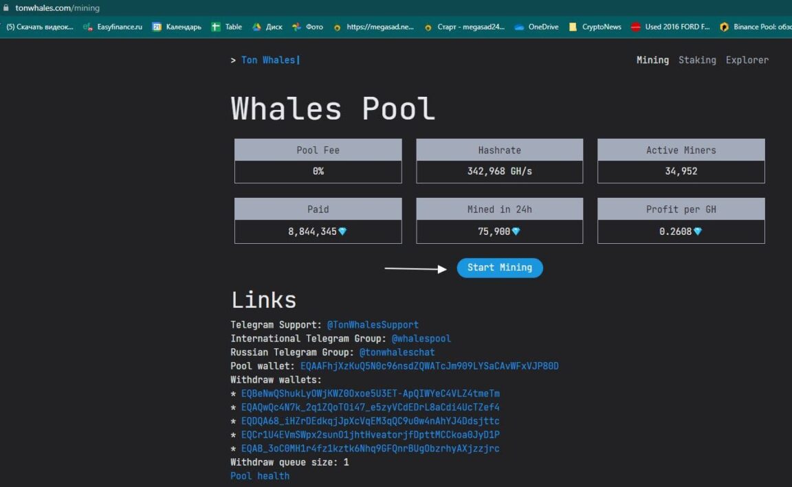 Майнинг TON coin (TONCOIN). Пул. Кошелек. Биржи - InsidePC